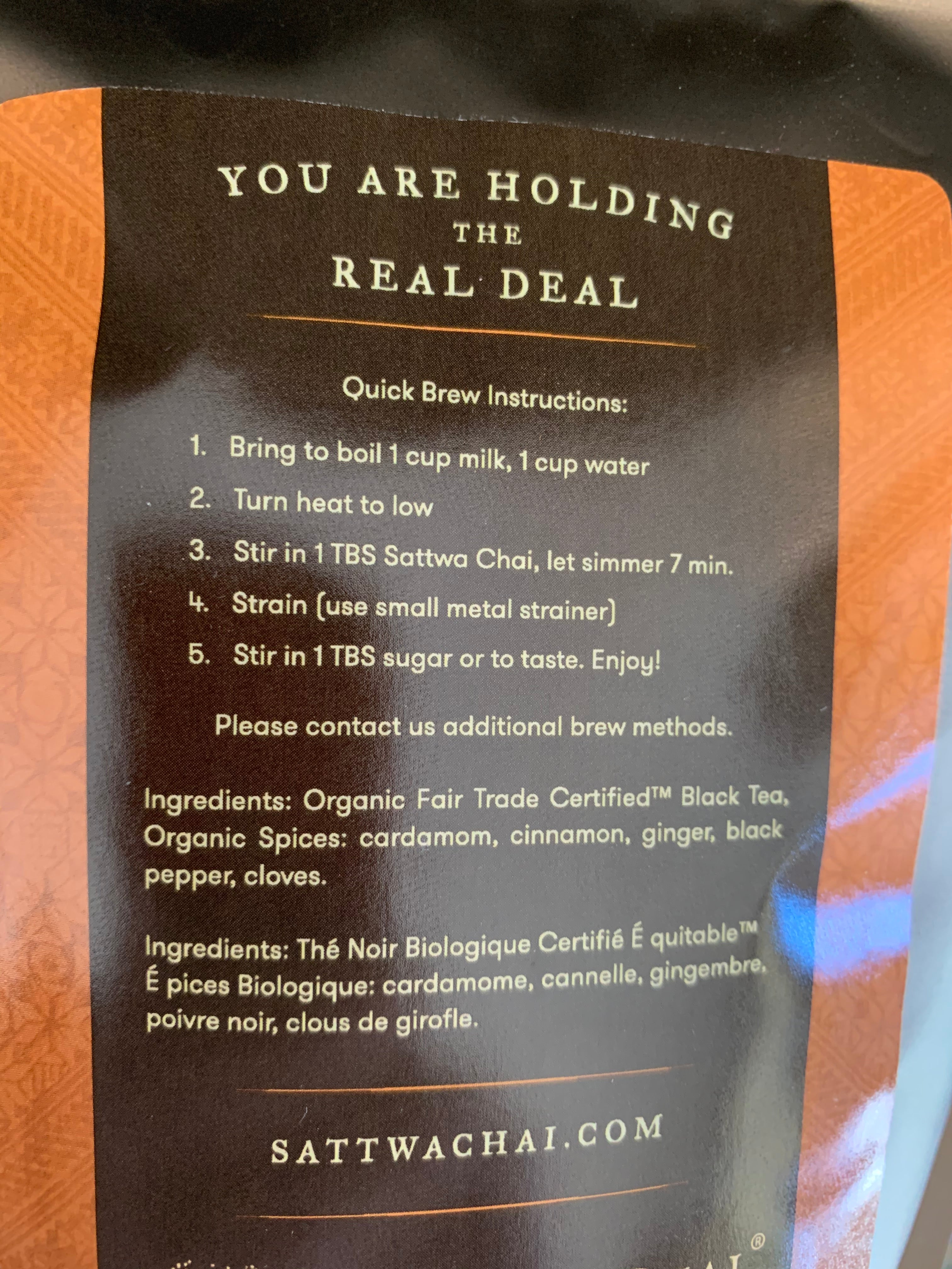 Sattwa Sun Loose Leaf Chai - Caravan Coffee